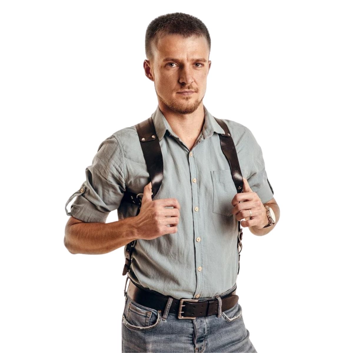 Men's Leather Suspenders Is Perfect Finishing Touch to Your Outfit