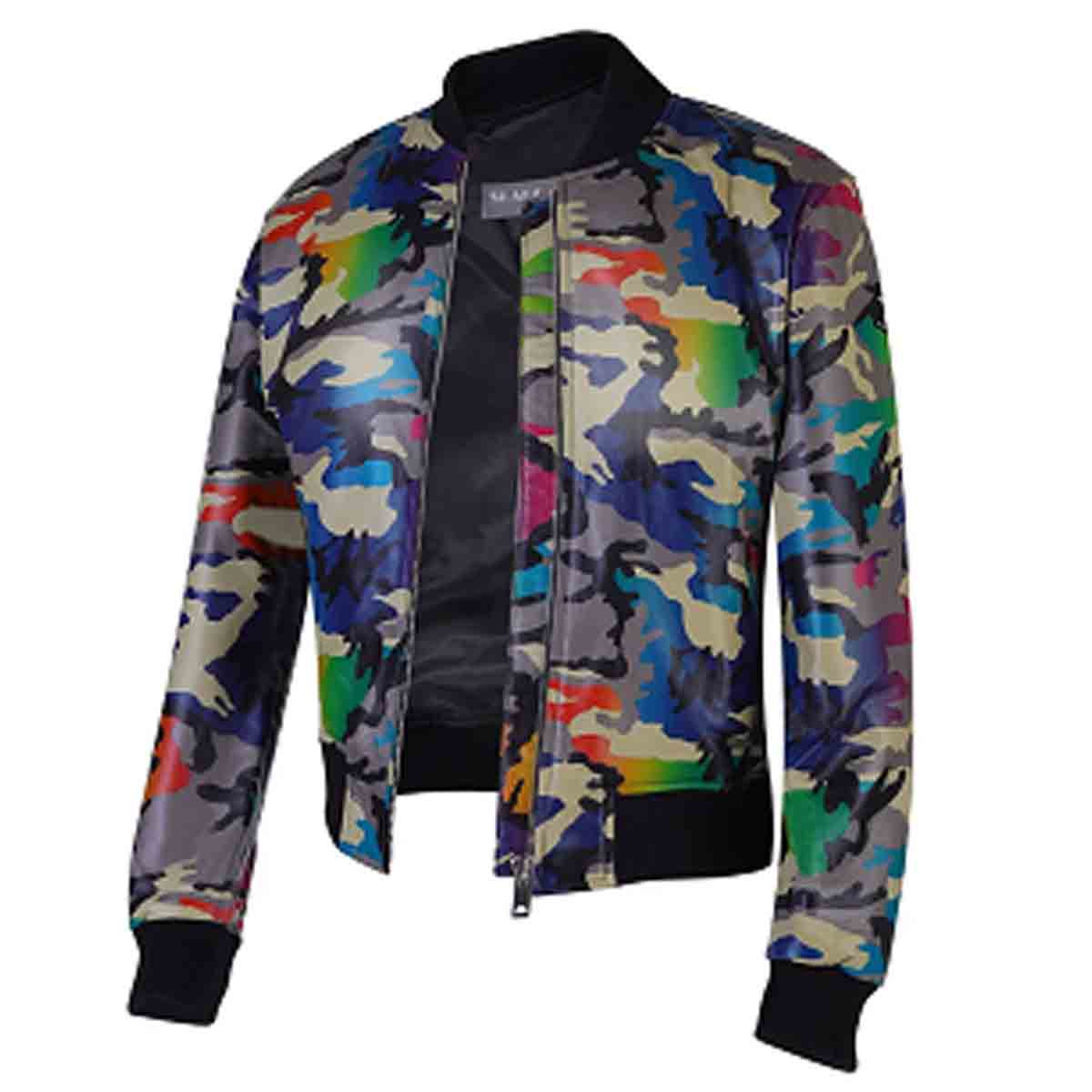 Exclusive Discount On Camouflage Leather Jacket For Winter