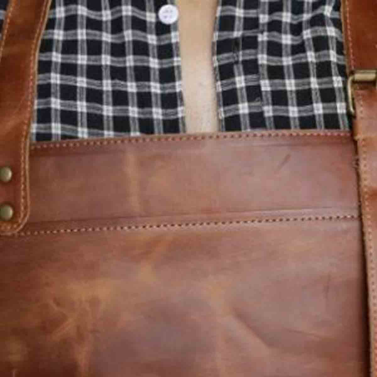 Leather Work Apron – Blacksmith & Butchers for men