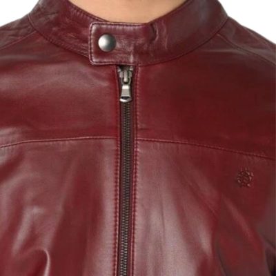 Maroon Maverick Leather Jacket Outfit For Men