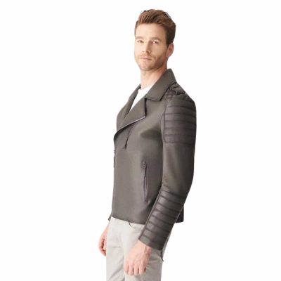 Martin Gray Men's Leather Jacket - Stylish Outerwear for Men