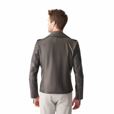 Martin Gray Men's Leather Jacket - Stylish Outerwear for Men